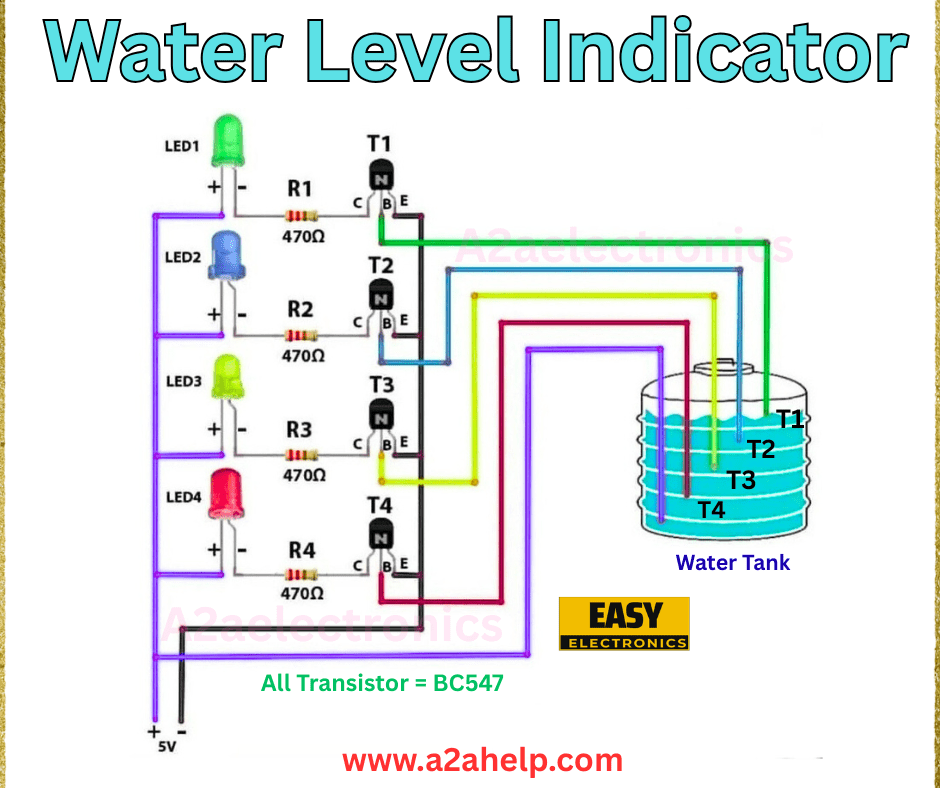 Water Level Indicator Circuit Archives - Easy Electronics